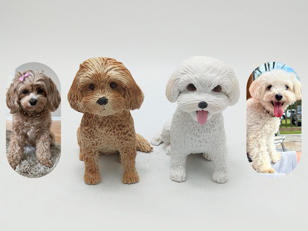 Custom Birthday Cake Topper Sculpture, Puppy Wedding Cake Topper ...