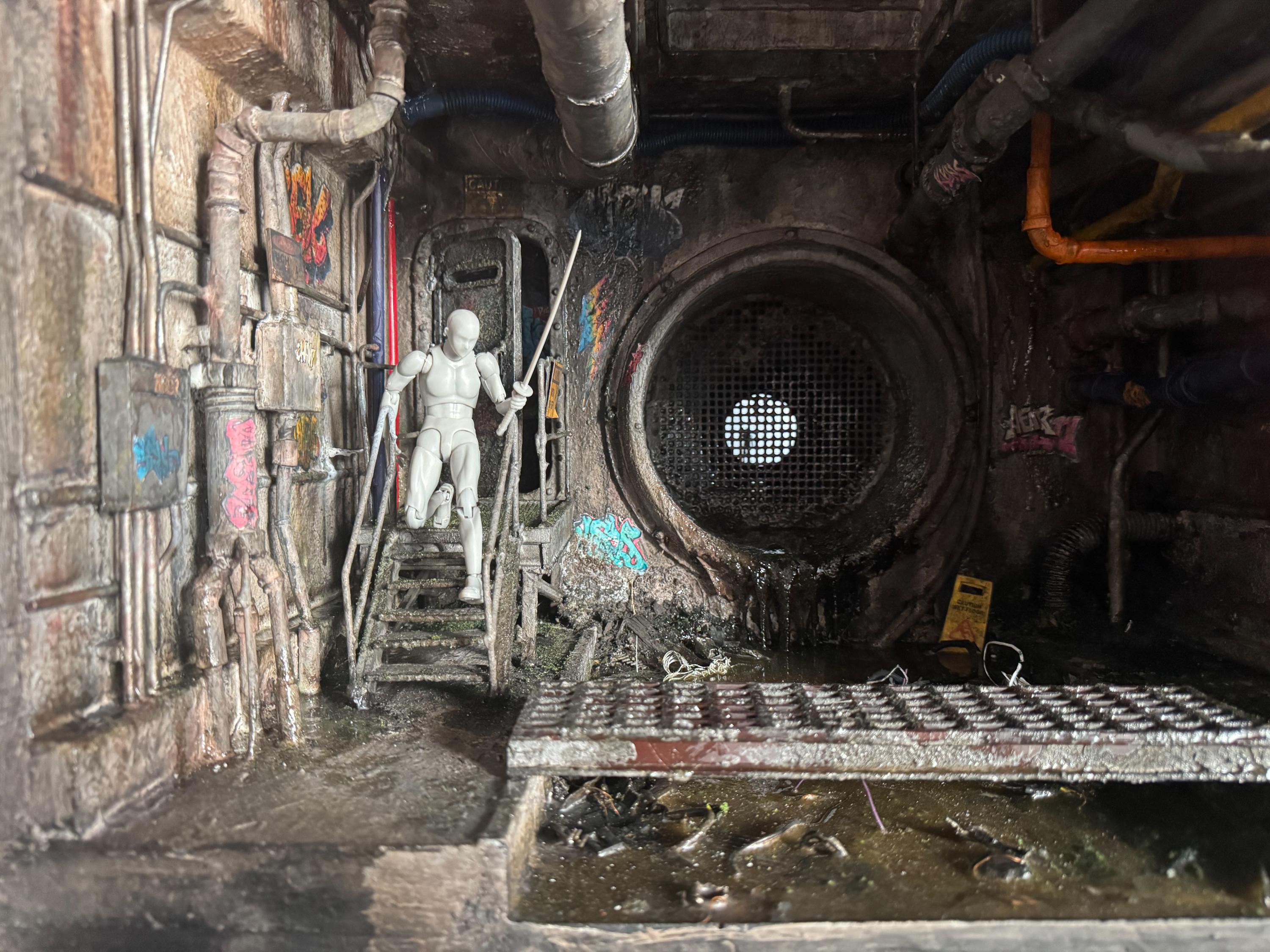 1:12 Scale Sewer Diorama, Action Figure Display, Entertainment Industry ...