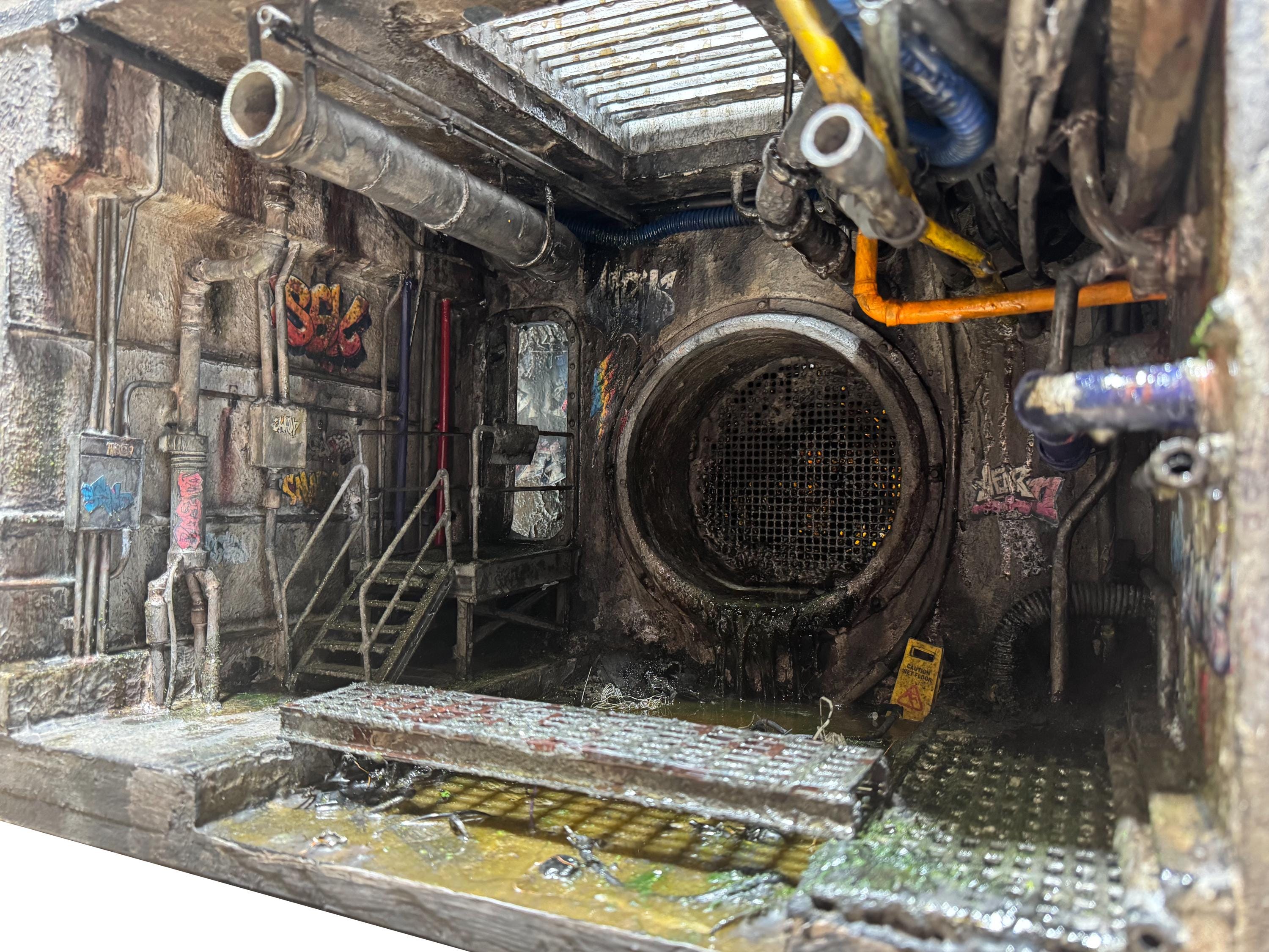 1:12 Scale Sewer Diorama, Action Figure Display, Entertainment Industry ...