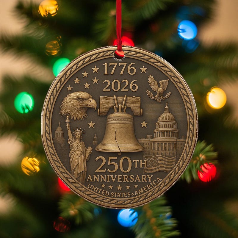 Us 250th Anniversary Bell Ornament - Etsy
