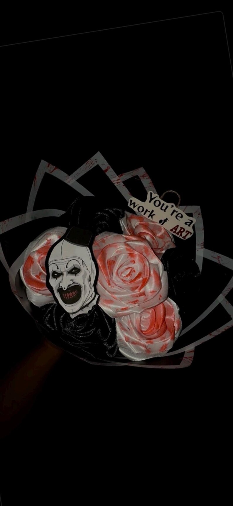 Art the Clown Bouquet, Halloween Flowers, Eternal Roses, Spooky Bouquet ...