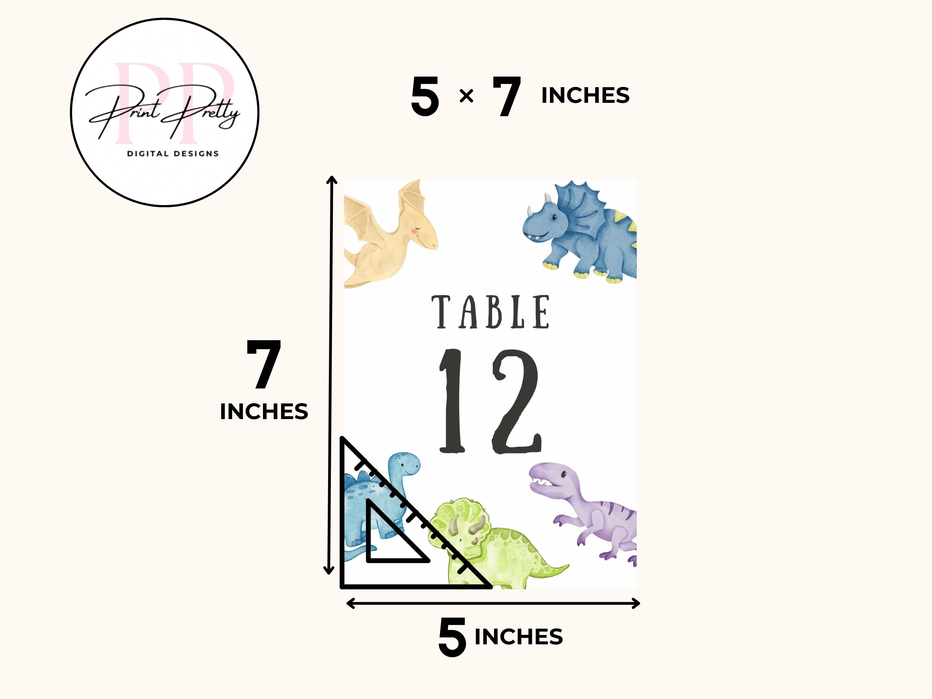 Dinosaur Table Number Cards - Printable Download Stands - Babies ...