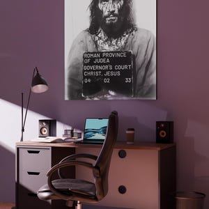 Edgy Jesus Portrait Print: Crown of Thorns, Christian Wall Art - Etsy