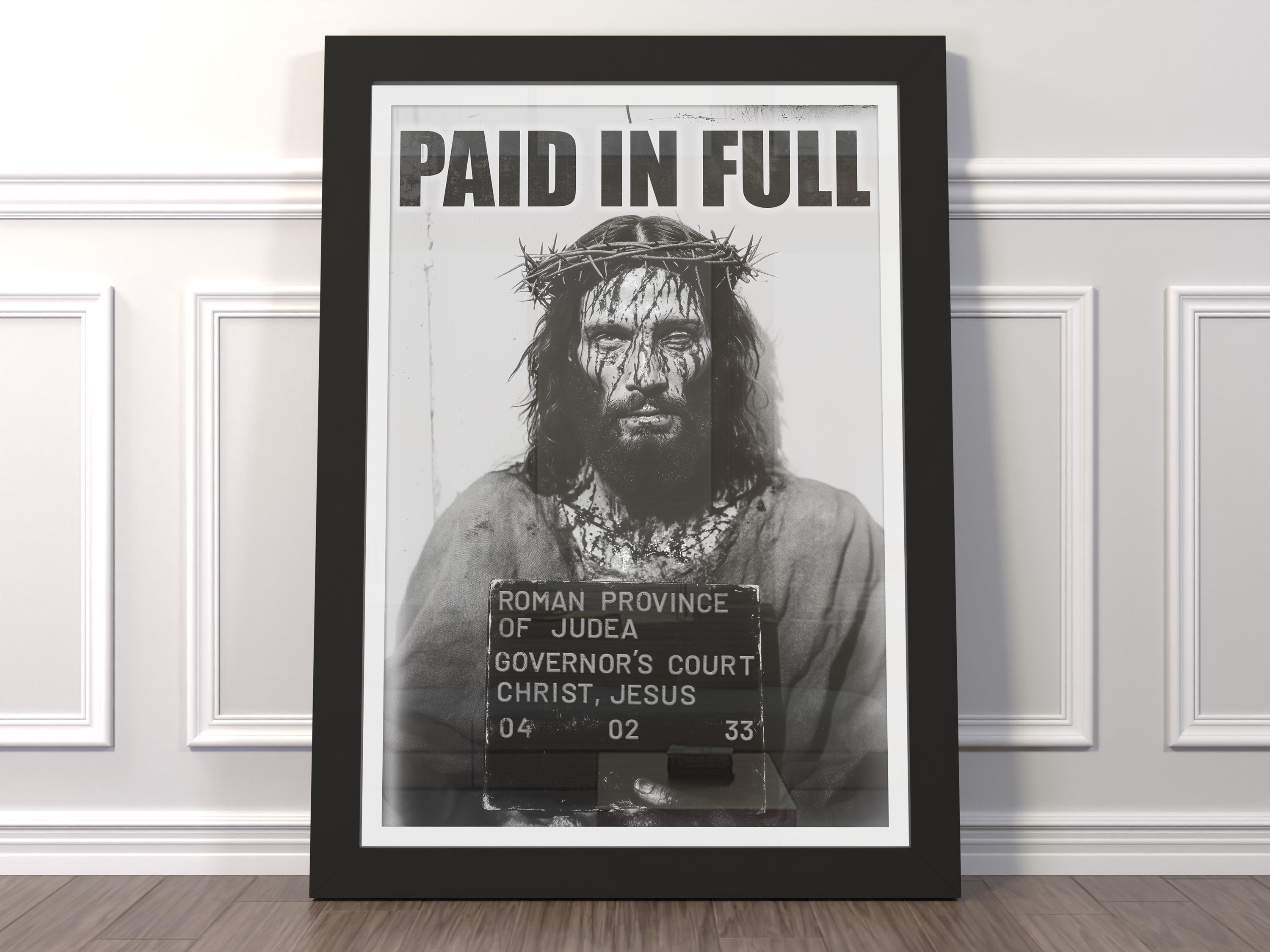 Edgy Jesus Portrait Print: Crown of Thorns, Christian Wall Art - Etsy