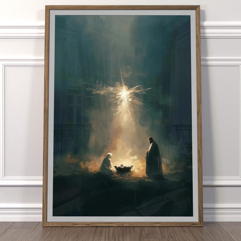 Manger Scene Painting - Etsy