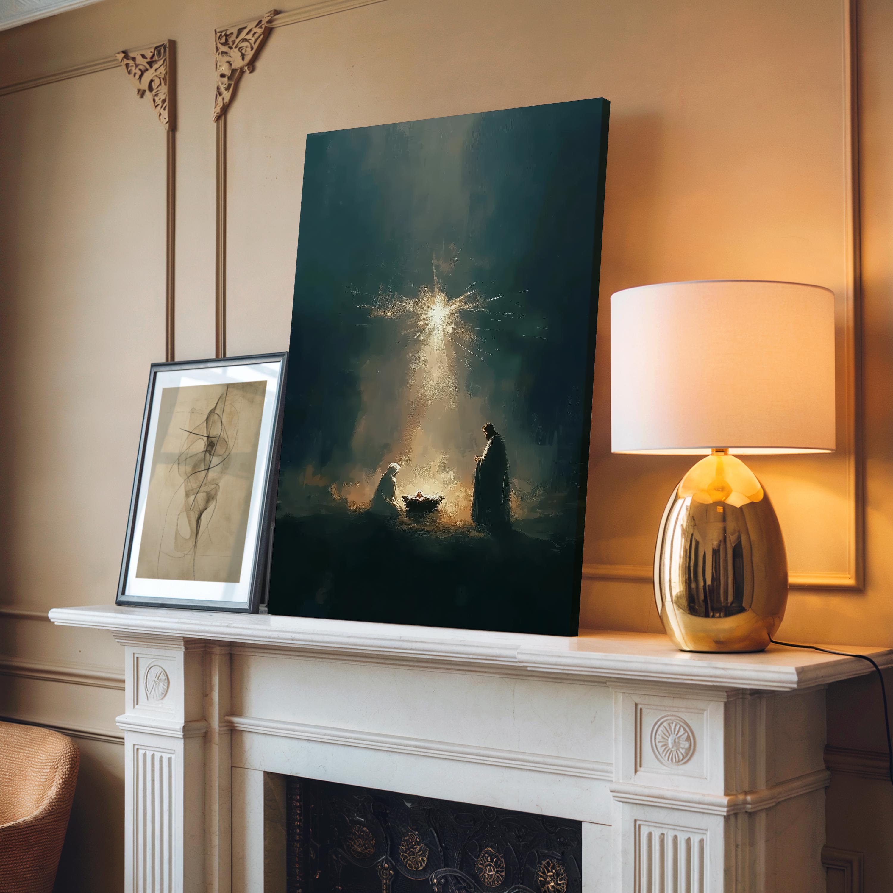 Nativity Scene Canvas Print: Impressionistic Christmas Religious Art - Etsy