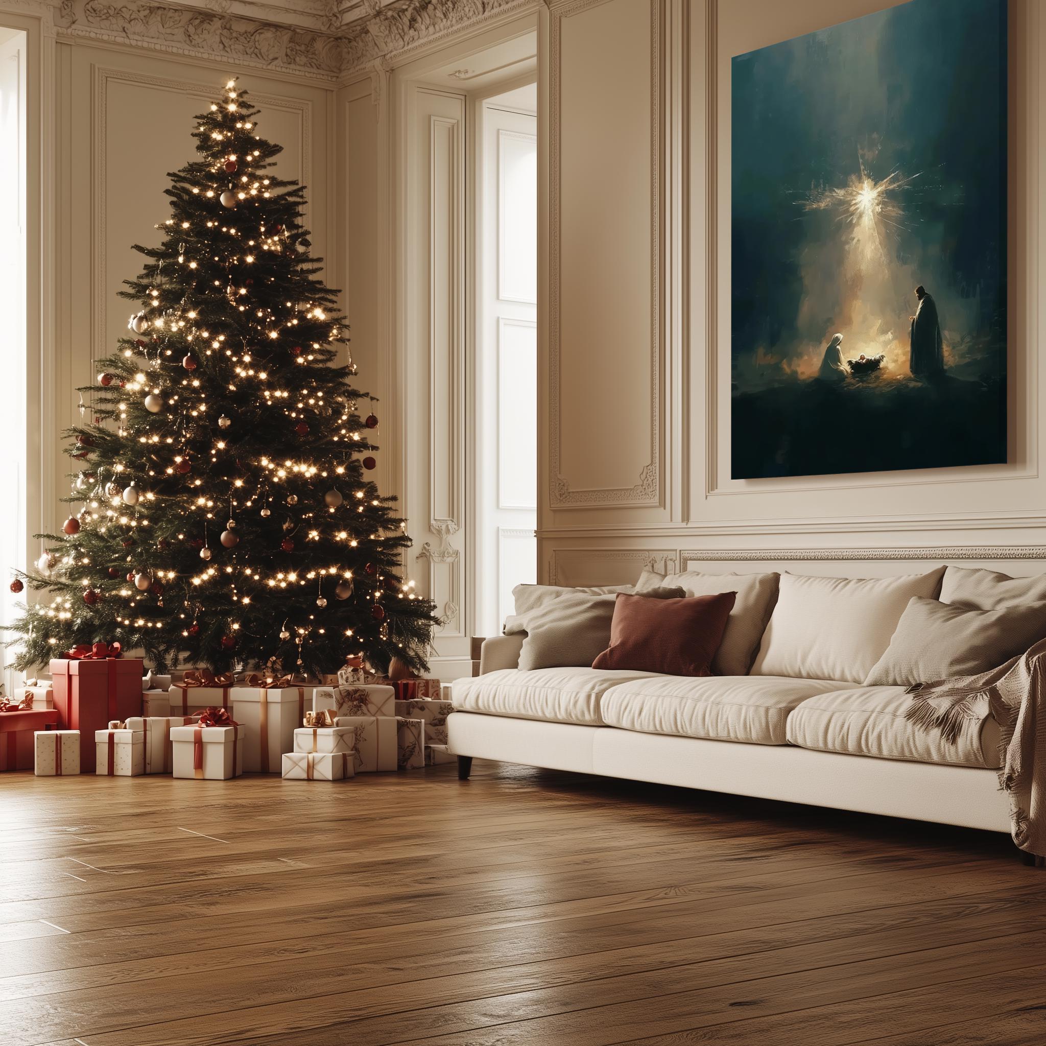Nativity Scene Canvas Print: Impressionistic Christmas Religious Art - Etsy