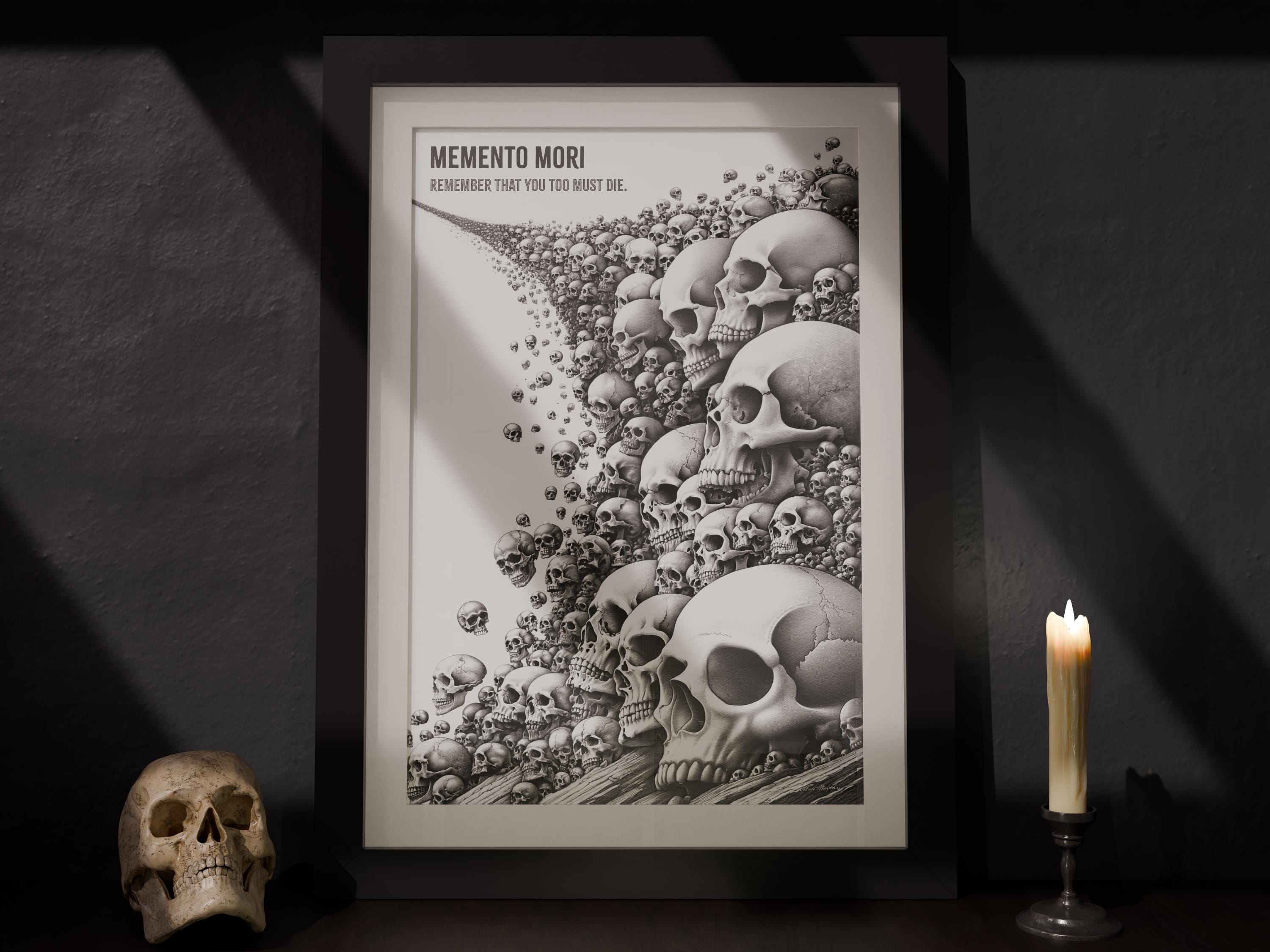 Memento Mori Skull Poster: Gothic Christian Art Print - Etsy