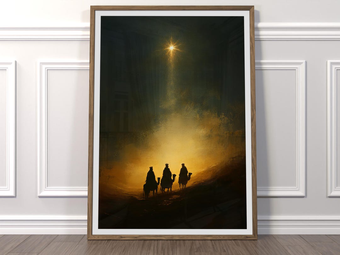 Guided by the Light, the Three Kings Journey, Star of Bethlehem Artwork ...