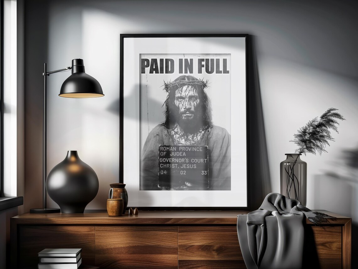 Edgy Jesus Portrait Print: Crown of Thorns, Christian Wall Art - Etsy