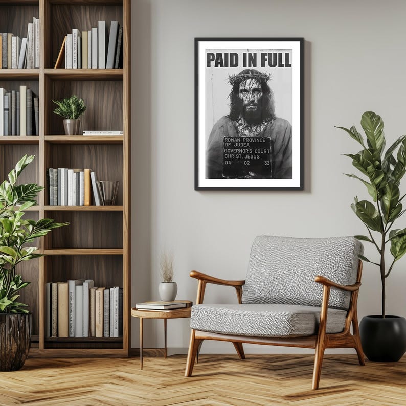 Edgy Jesus Portrait Print: Crown of Thorns, Christian Wall Art - Etsy