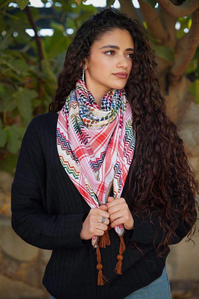 Original Kufiya From Palestine | Colored | Handmade in Nablus - Etsy