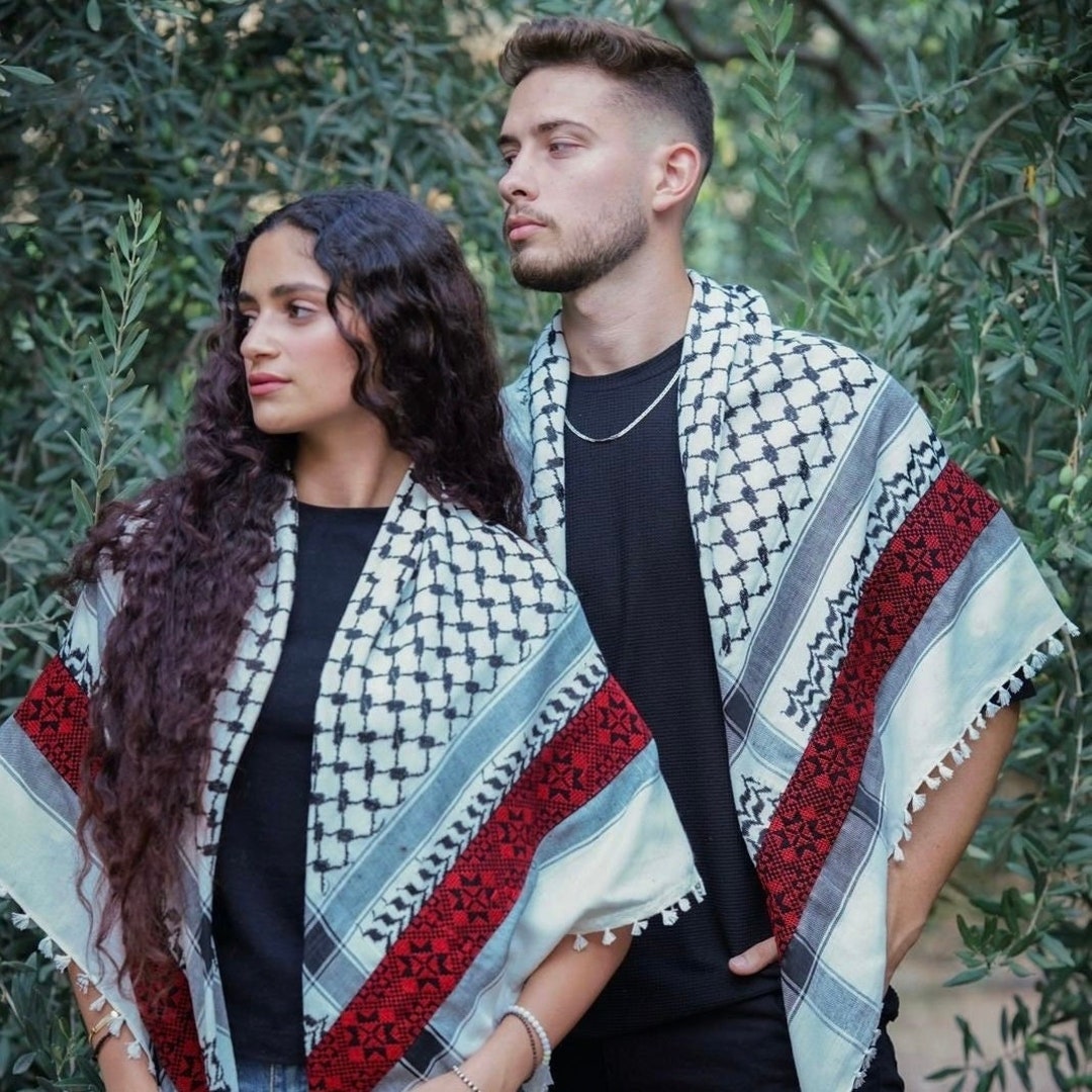 Original Kufiya From Palestine | Classic With Tatreez | Kuffeyeh ...