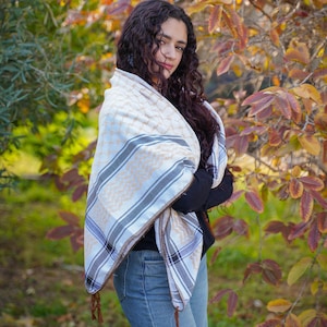 Kufiya original de Palestina - Bufanda Keffiyeh color arena del ...