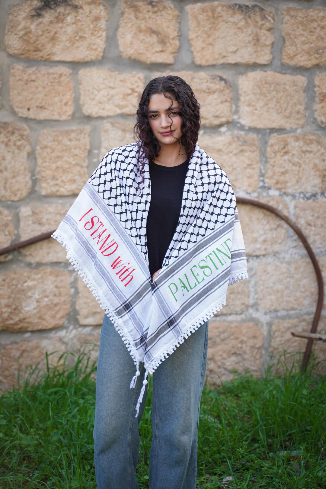 Original Kufiya From Palestine | Classic Style With "i Stand With ...