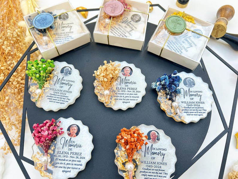 Funeral Favors for Guests: Custom Photo Fridge Magnet, Memorial Gift ...