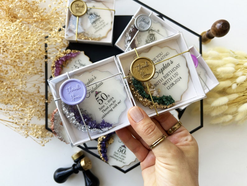 Personalized Milestone Birthday Celebration Gift: Resin Magnet Favors ...