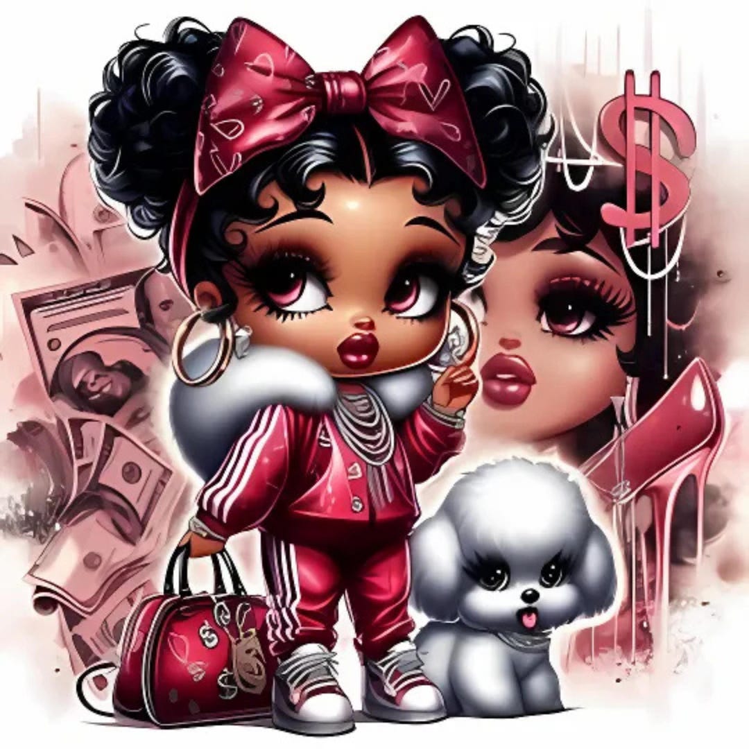 Chibi Streetwear Girl Clipart: Urban Glam Fashion Illustration (digital ...