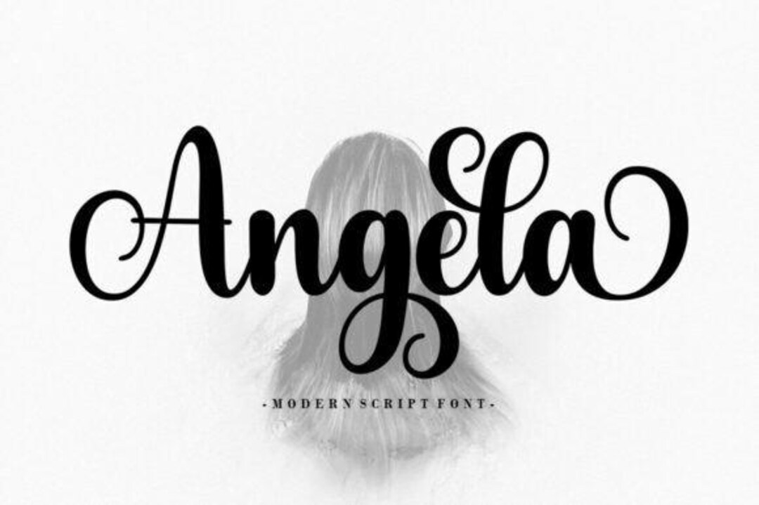 Calligraphy Font Angela - Etsy