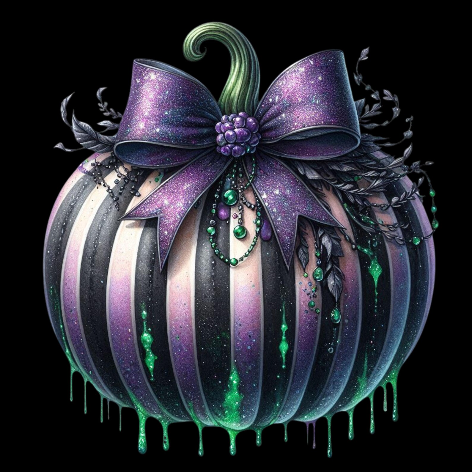 Watercolor Horror Pumpkin Clipart: Spooky Halloween PNG Bundle ...
