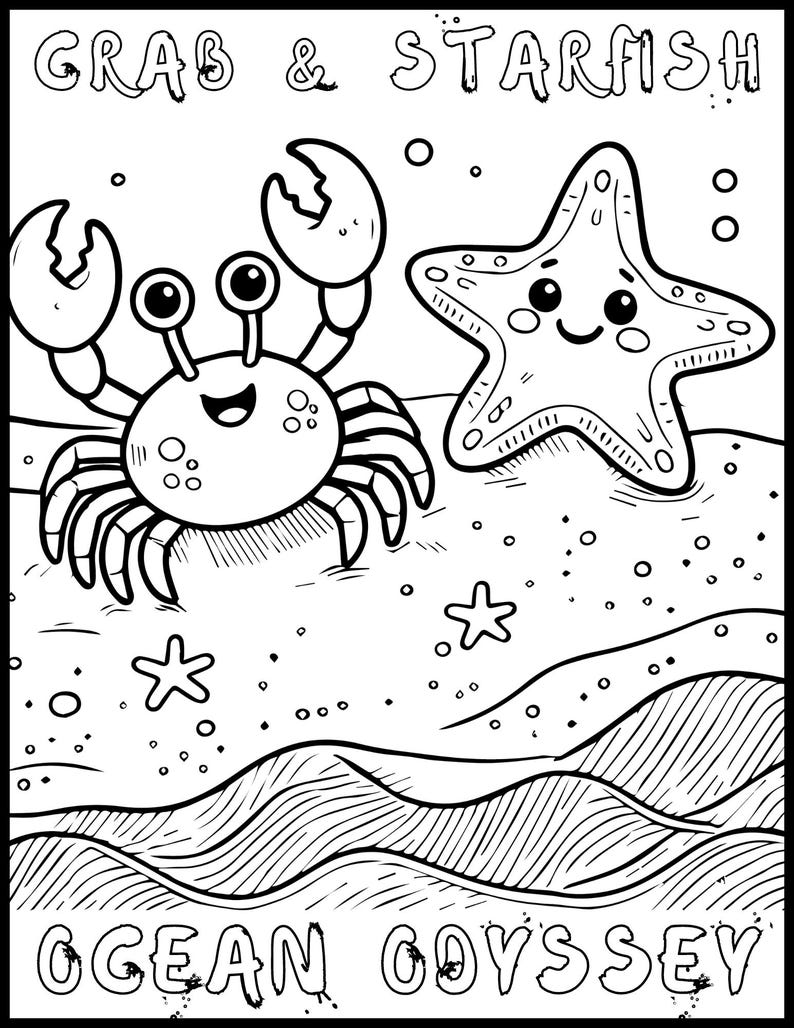 Ocean Odyssey Coloring Pages – 5 Wild Printable Pages for Kids! Use ...