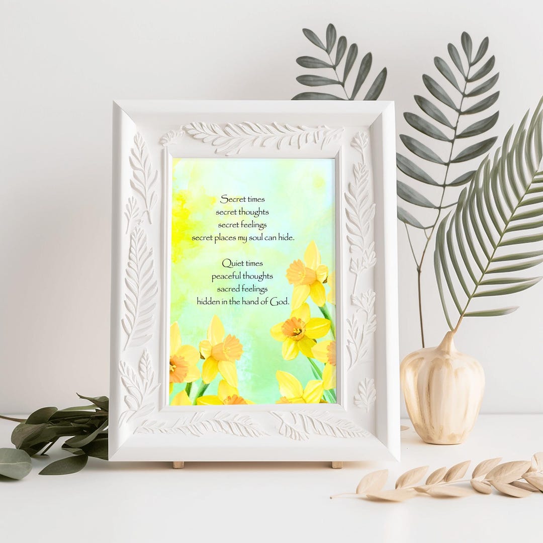Secret Times | Instant Download | Inspirational Poetry Art Print ...