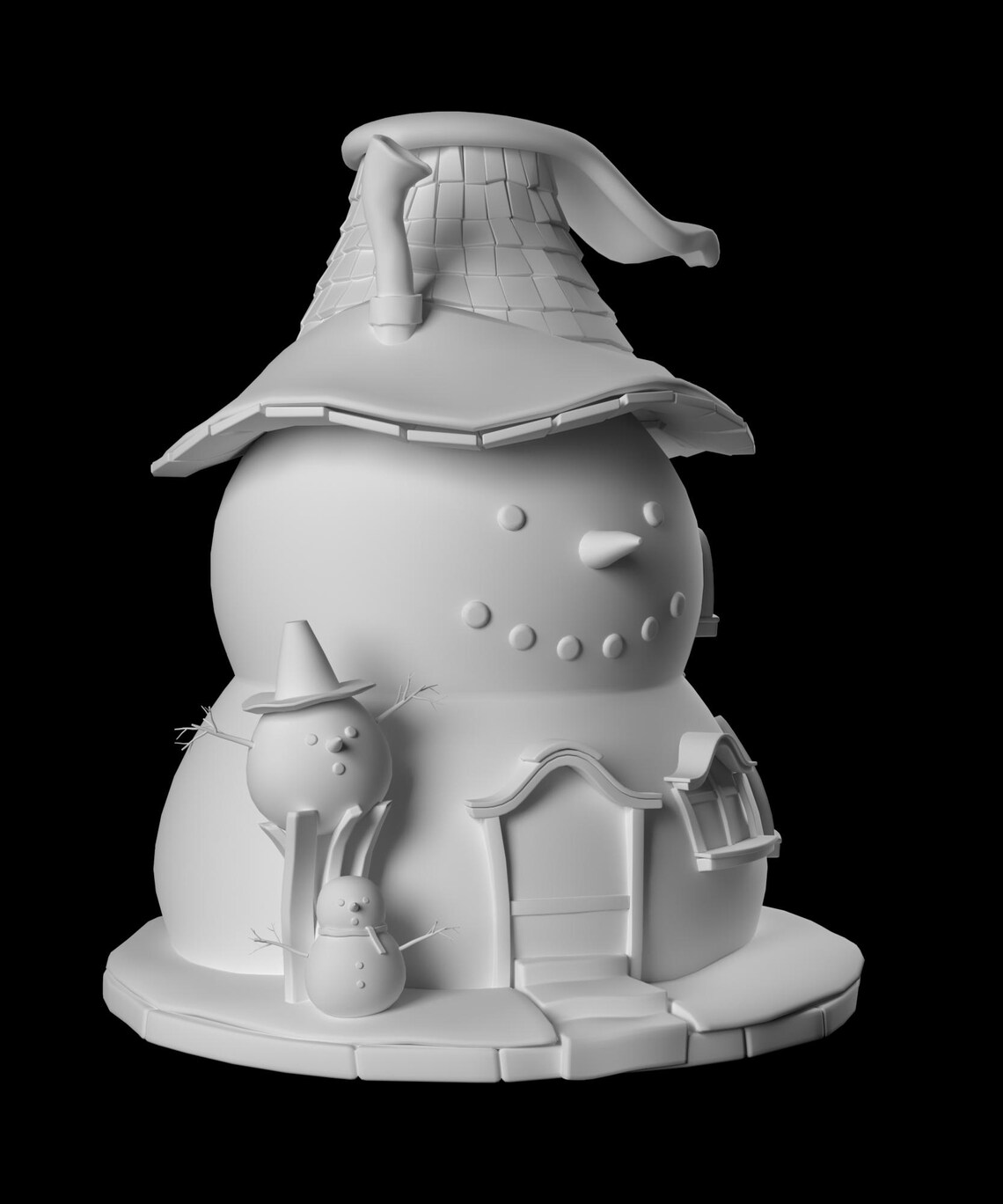 Snowman House 3D STL Files, Detailed Design and High Quality - Etsy Canada