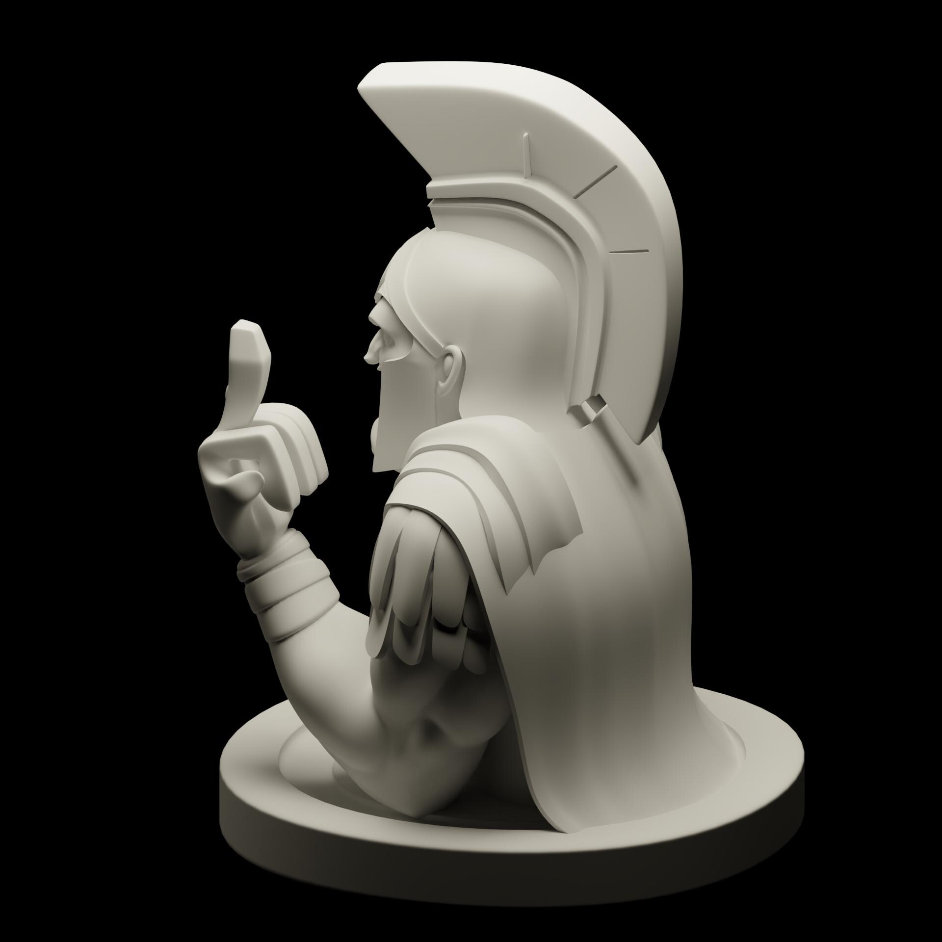 Gladiator Bust 3D STL File: Detailed Design - Etsy UK