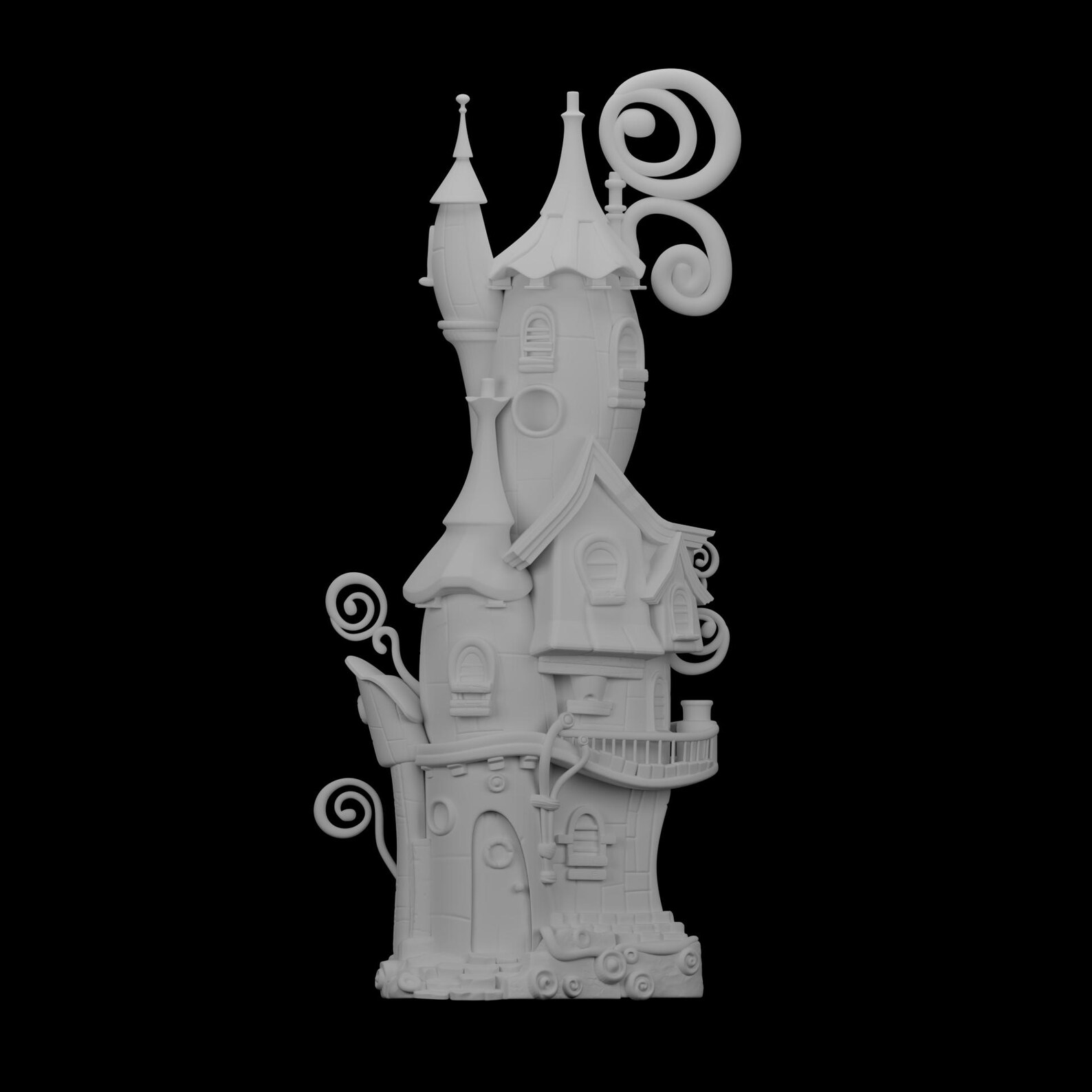 Tower House 3D STL Files: Detailed Design for 3D Printers - Etsy
