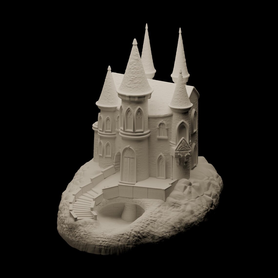 Detailed Castle House 3D STL Files (digital Download) - Etsy