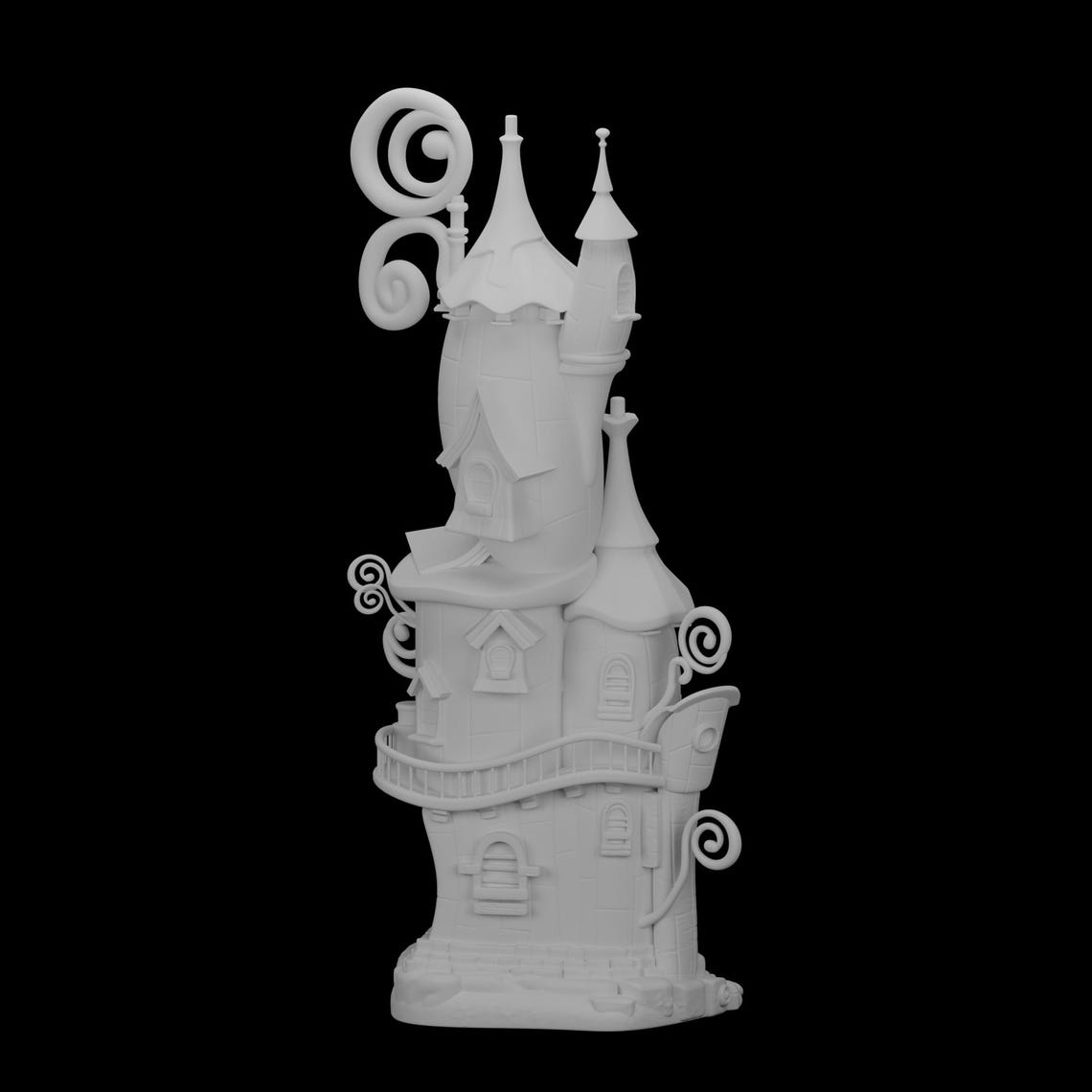 Tower House 3D STL Files: Detailed Design for 3D Printers - Etsy