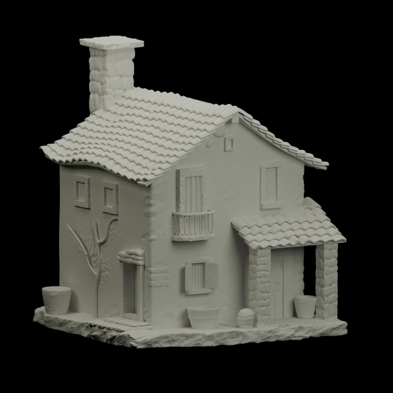 Old Village House 3D STL Files: Detailed Architecture (digital Download ...
