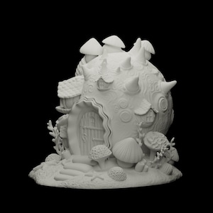 Seashell House 3D STL Files: Detailed 3D Printer Design (digital ...