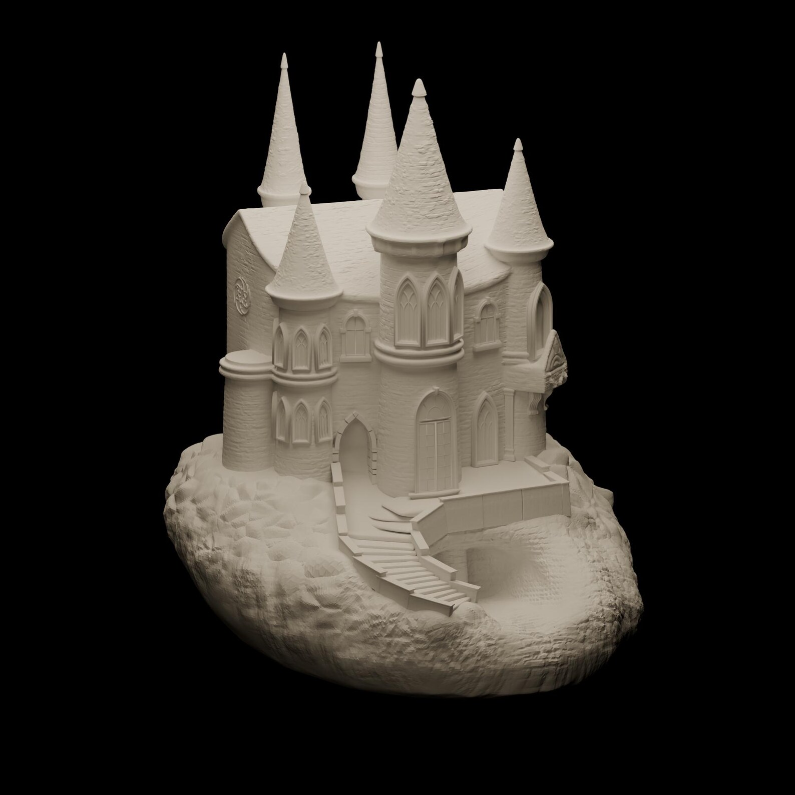 Detailed Castle House 3D STL Files (digital Download) - Etsy