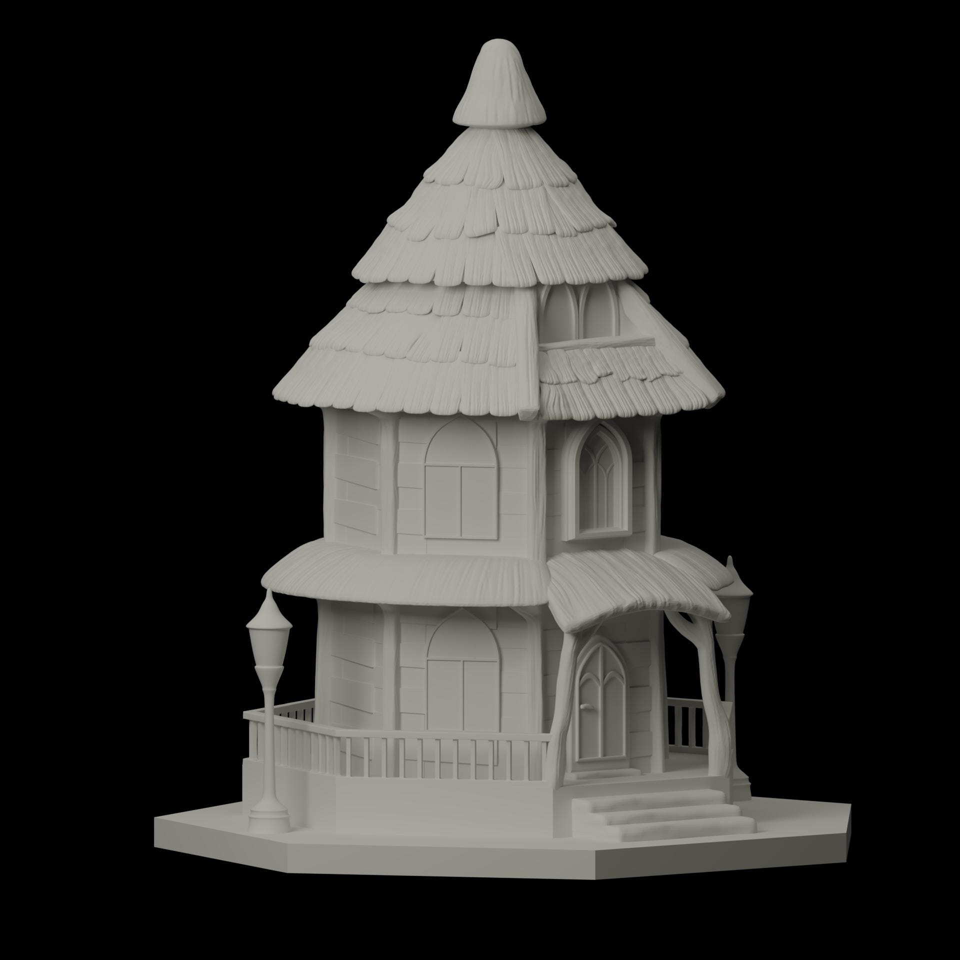 3D Wooden House STL Files: Detailed Design (digital Download) - Etsy