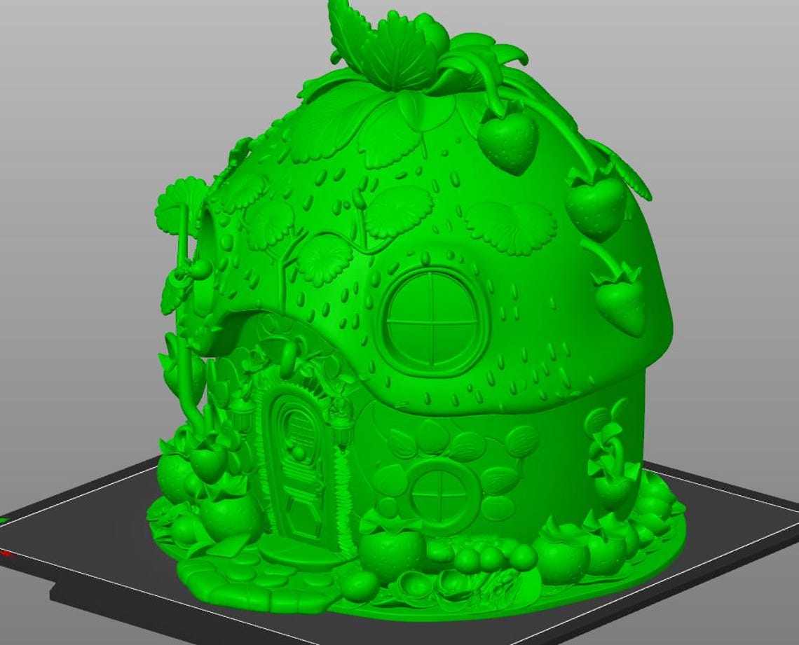 Strawberry House 3D STL Files: Detailed Design (digital Download) - Etsy
