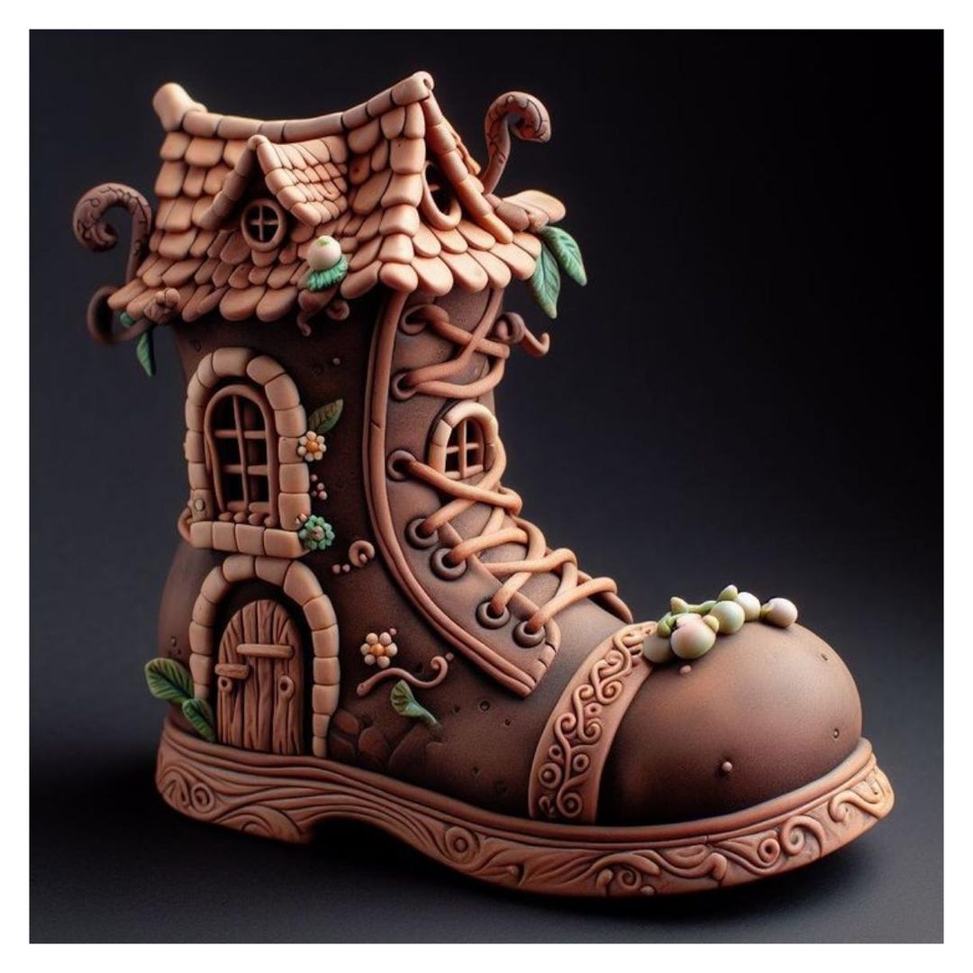 Shoe House 3D STL File: Detailed Design (digital Download) - Etsy