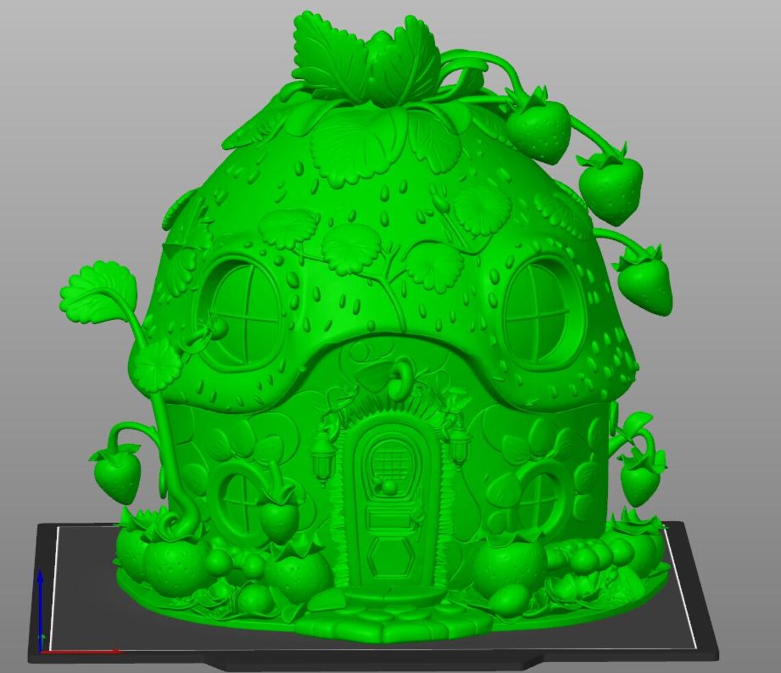 Strawberry House 3D STL Files: Detailed Design (digital Download) - Etsy