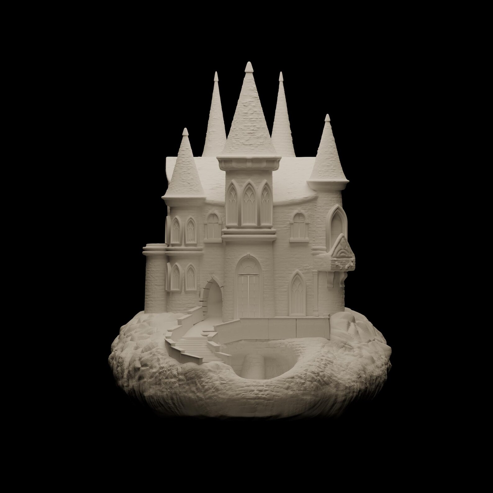 Detailed Castle House 3D STL Files (digital Download) - Etsy