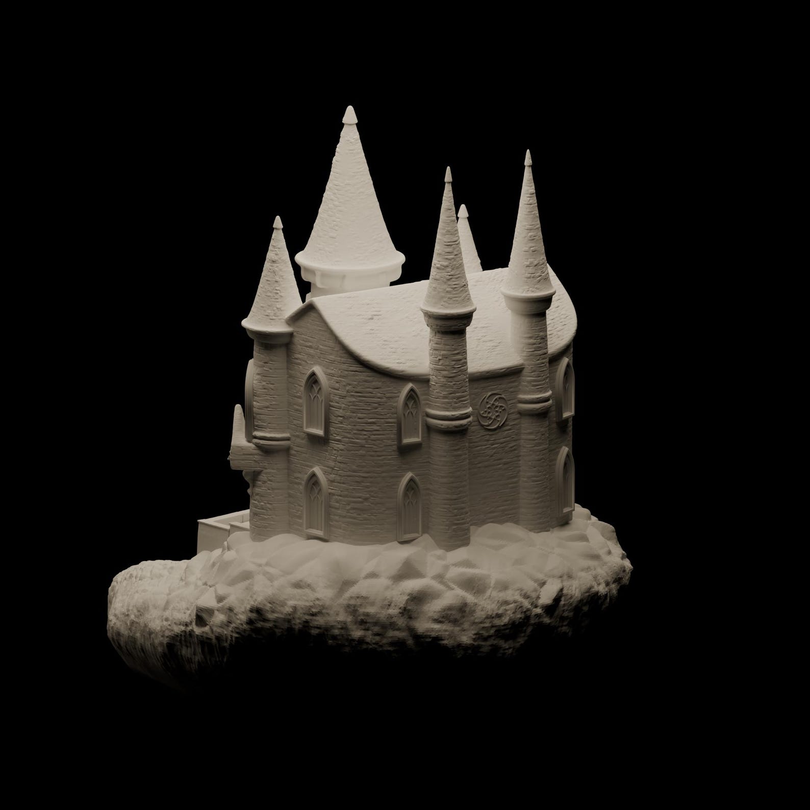 Detailed Castle House 3D STL Files (digital Download) - Etsy