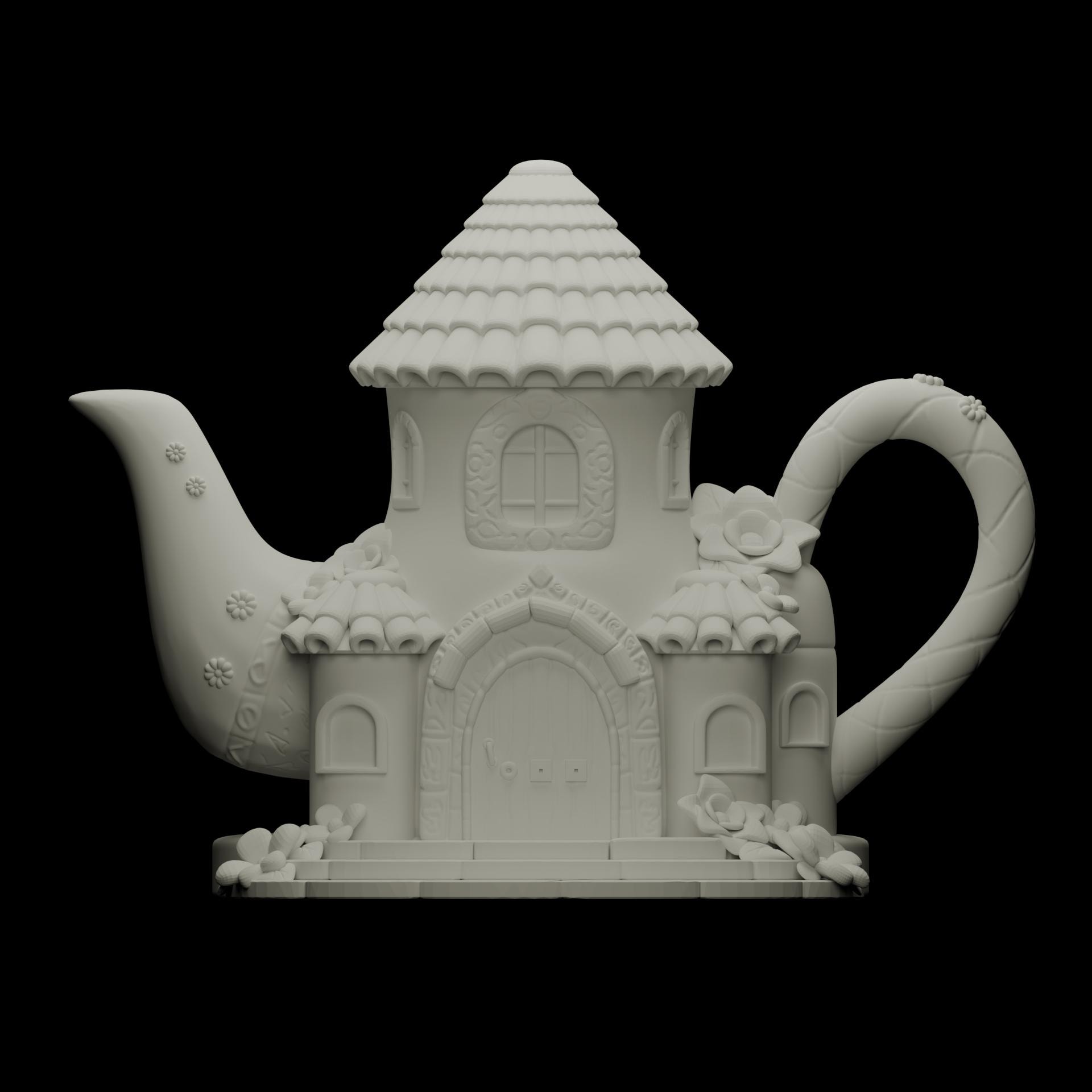 Teapot House 3D STL Files: Detailed Design (digital Download) - Etsy