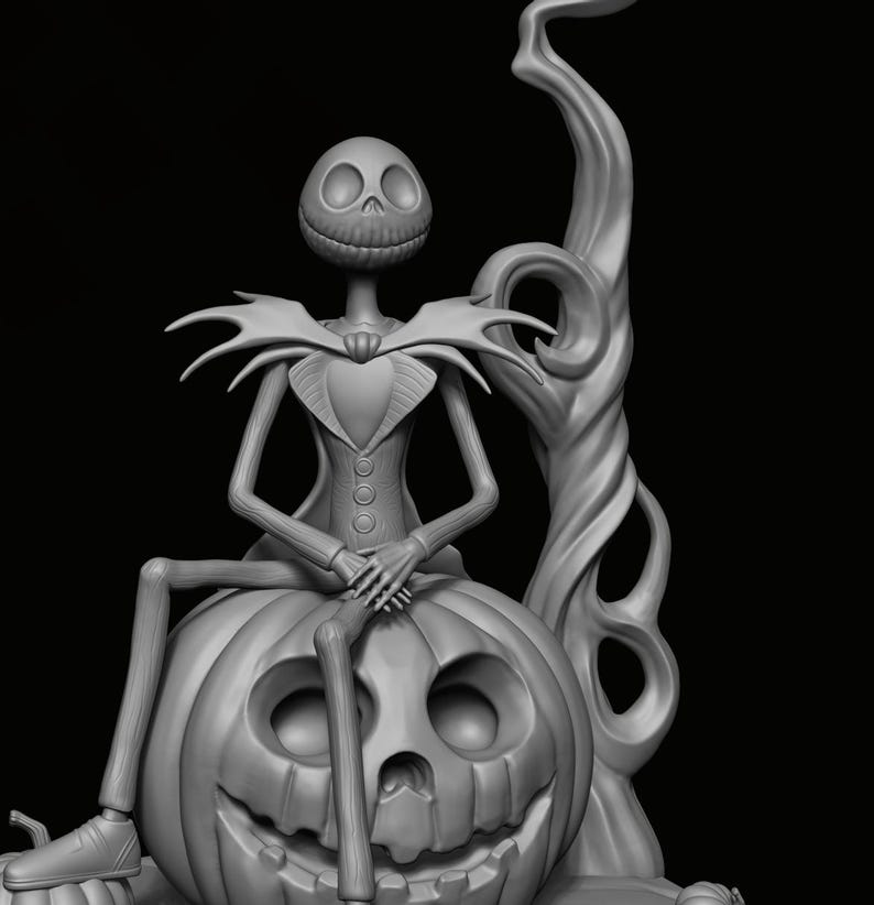 3D Jack Skellington STL File: Detailed Design (digital Download) - Etsy
