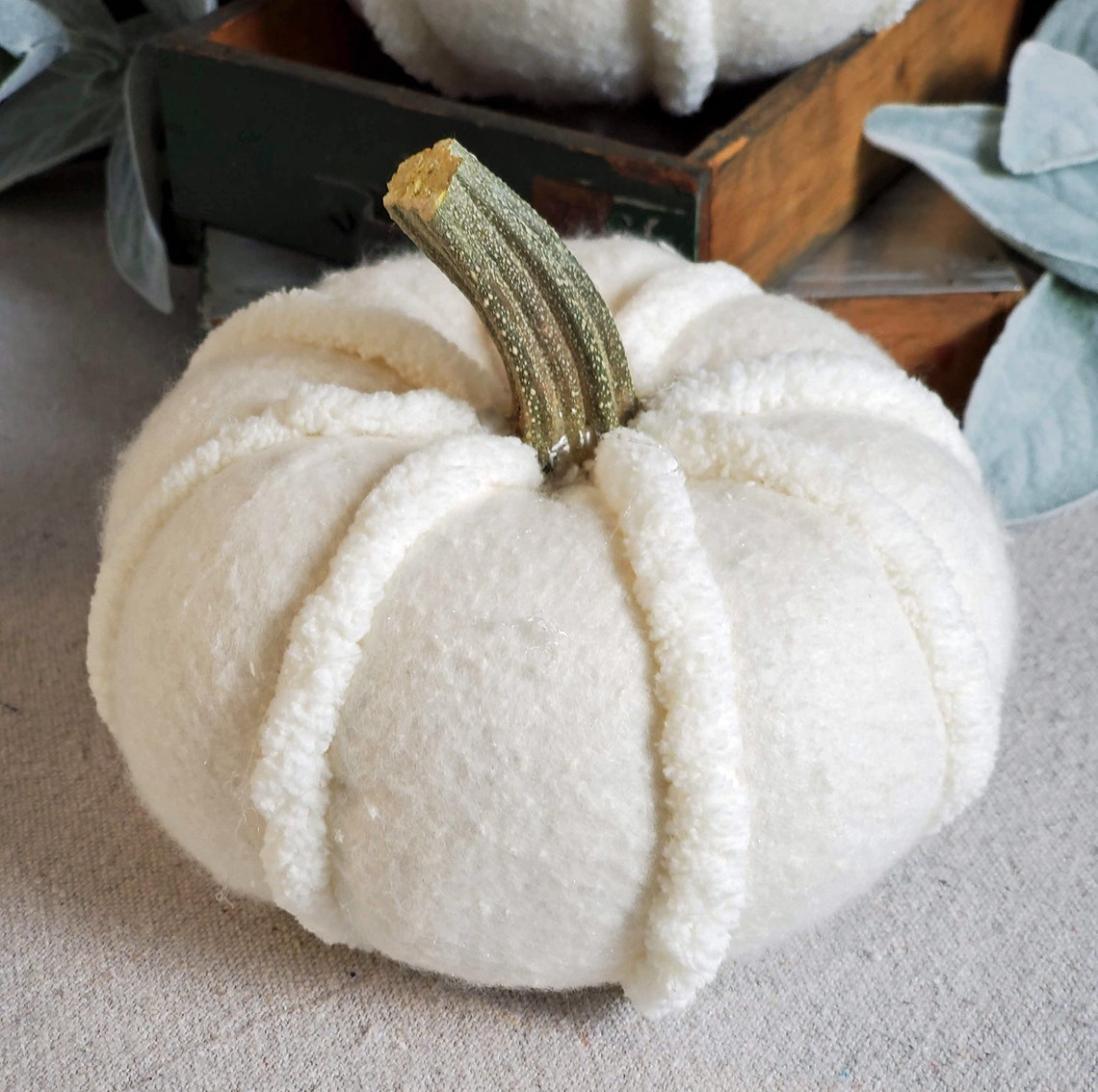 White Pumpkins Bumpy Whites Soft Fabric Natural Look - Etsy