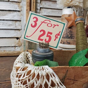 Vintage-inspired General Store Price Tags Signs / Cards - Set of 6 ...
