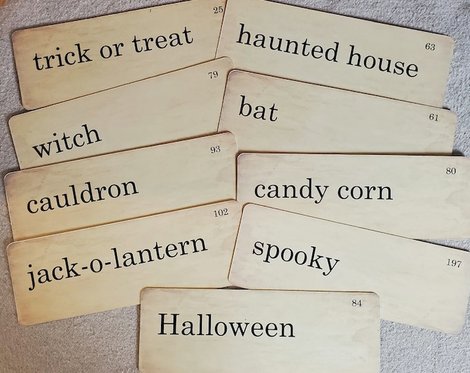 Halloween Flashcards A to Z - Etsy