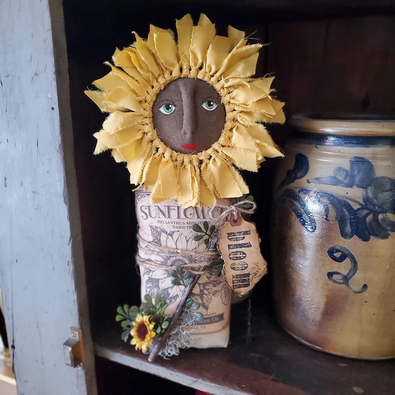 Primitive Sunflower - Etsy