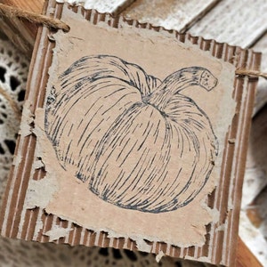 Upcycled Cardboard Fall Banner: Rustic Pumpkin Decor - Etsy