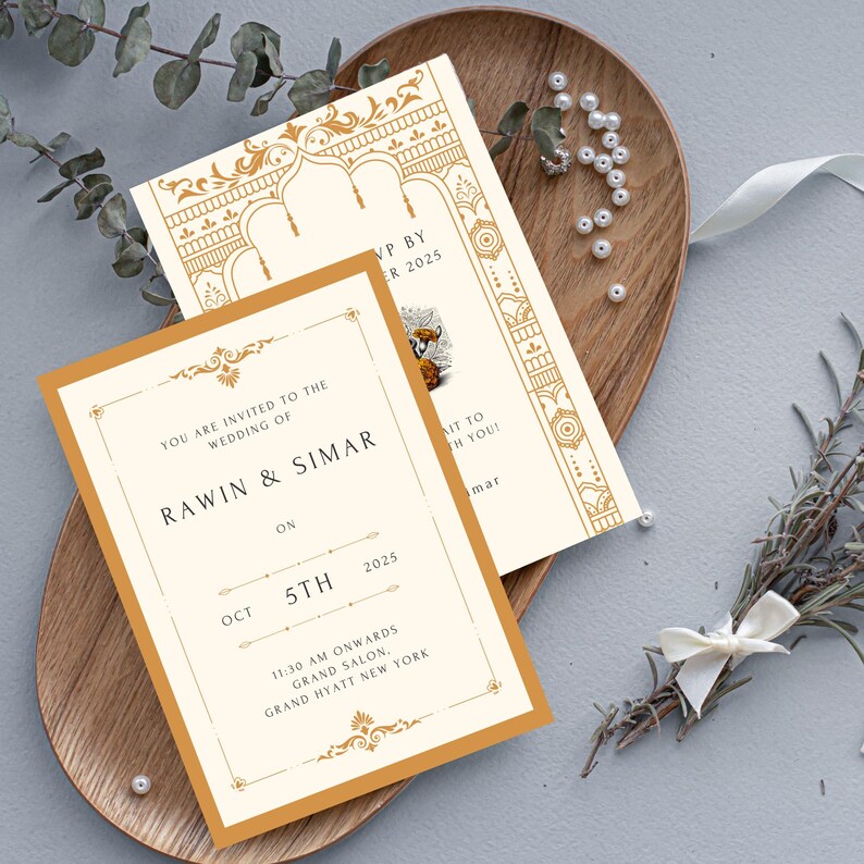 Indian Wedding Invitation Bundle Template | Indian Wedding Template ...