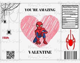 Custom Printable Chip Bag - All That Valentine's Day - Etsy