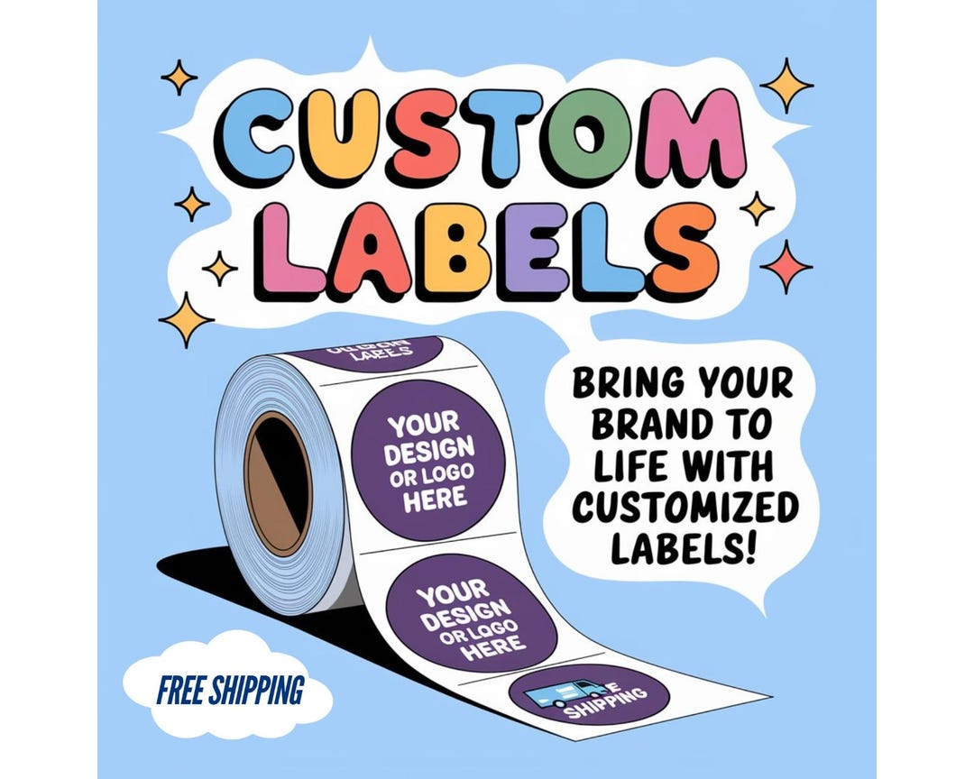 Custom Circle Roll Labels Custom Stickers Custom Roll Labels Roll ...